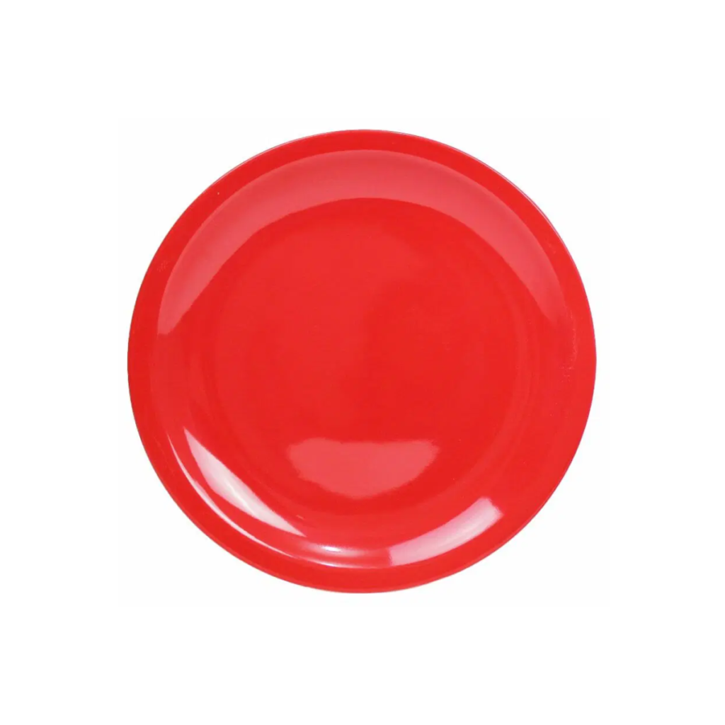 Plato Melamina Rojo – 12 Pz – Inncrea